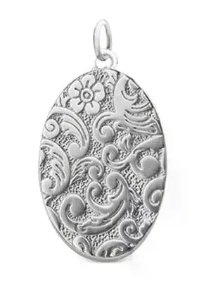 Monica Rich Kosann Floral-pattern Oval Pendant