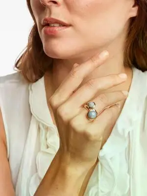 Tamara Comolli 18k Rose Gold Bouton Moonstone Ring - Pink