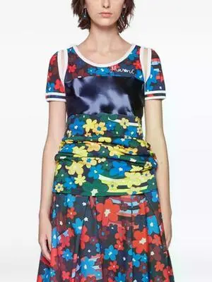 Marni Floral-print Cut-out Dress