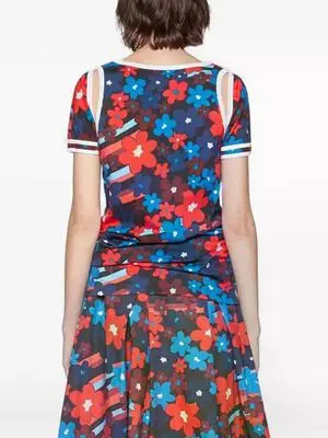Marni Floral-print Cut-out Dress