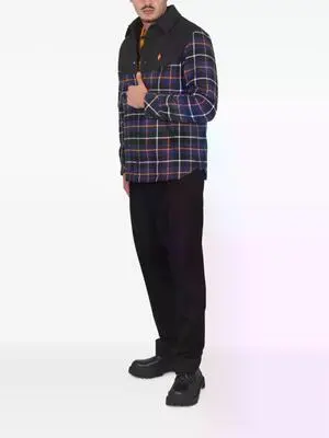COUNTY OF MILAN Plaid-pattern Shirt Jacket