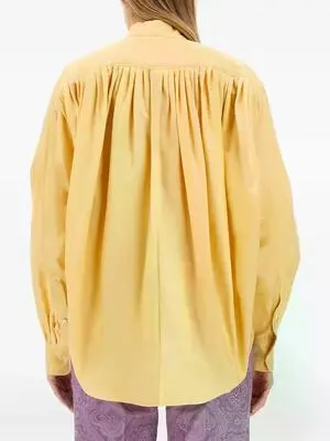 Etro Gathered Poplin Blouse - Yellow