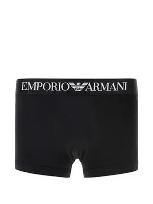 Emporio Armani Logo-waistband Boxers - Black