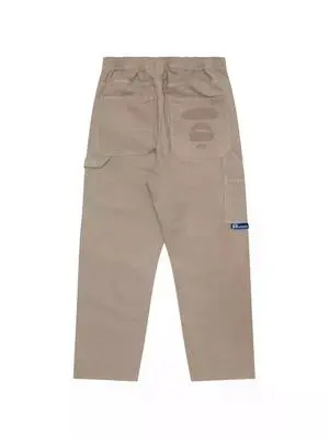 AAPE BY *A BATHING APE Moonface Embroidered Carpenter Trousers - Neutrals
