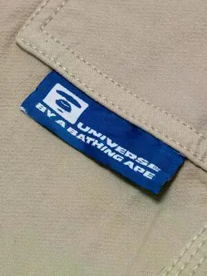 AAPE BY *A BATHING APE Moonface Embroidered Carpenter Trousers - Neutrals