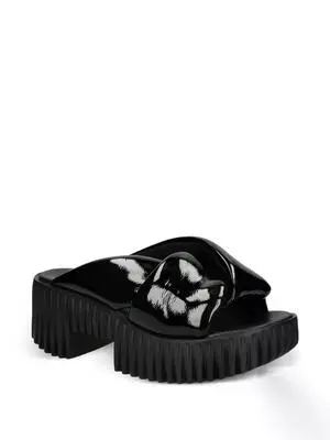 4CCCCEES Platform Sole Sandals - Black