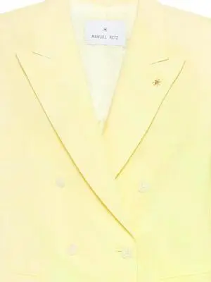 MANUEL RITZ Double-breasted Jacket - Yellow