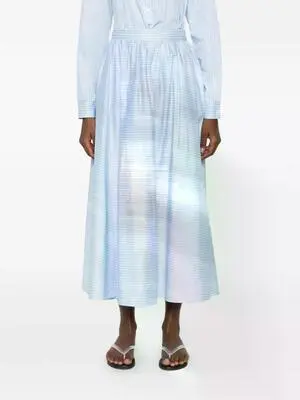 MANUEL RITZ Striped Maxi Skirt - Blue