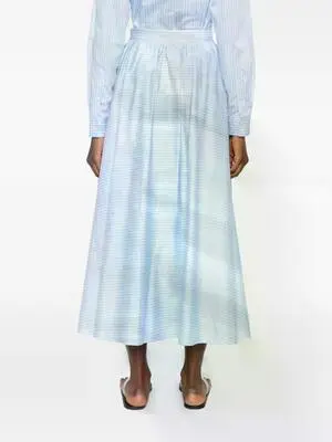 MANUEL RITZ Striped Maxi Skirt - Blue