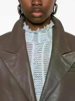 Nanushka Leather Single-breasted Coat