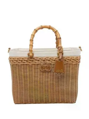 Liu Jo Woven Top Handle Bag With Bamboo Effect