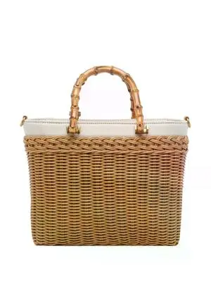 Liu Jo Woven Top Handle Bag With Bamboo Effect