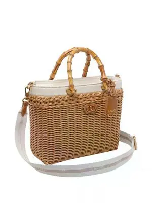 Liu Jo Woven Top Handle Bag With Bamboo Effect
