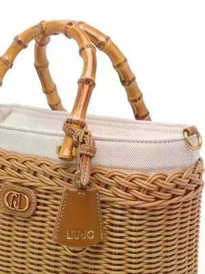 Liu Jo Woven Top Handle Bag With Bamboo Effect