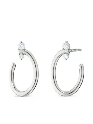 Monica Rich Kosann 18k White Gold Sapphire Earrings - Silver
