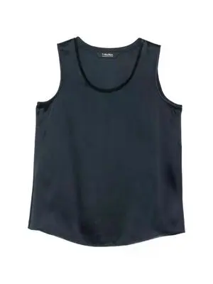 Max Mara Round-neck Sleeveless Blouse - Blue