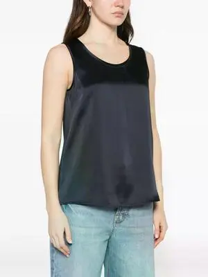 Max Mara Round-neck Sleeveless Blouse - Blue