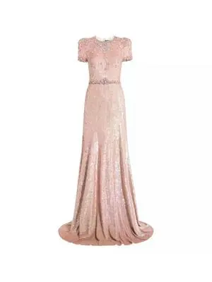 Jenny Packham Lombard Embellished Dress - Pink