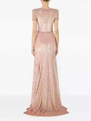 Jenny Packham Lombard Embellished Dress - Pink