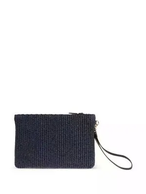JIMMY CHOO Logo-detail Clutch - Blue