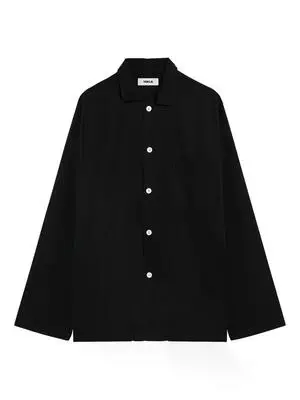 TEKLA Long-sleeve Pyjama Shirt - Black