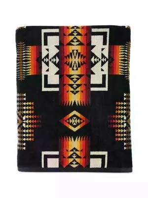 Pendleton Geometric-pattern Travel Towel - Black