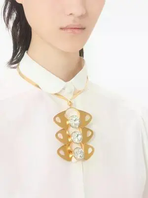 Valentino Garavani Metal And Crystal Necklace