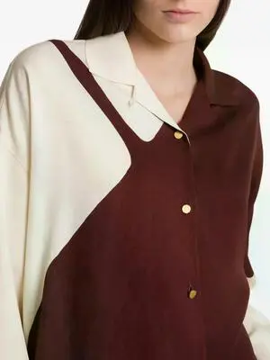 Alberta Ferretti Color-block Shirt - Brown