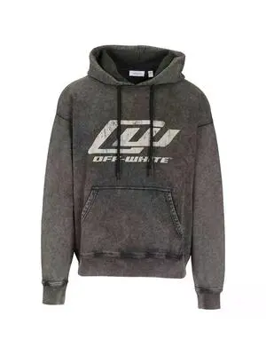 Off-White Logo-detail Hoodie - Grey