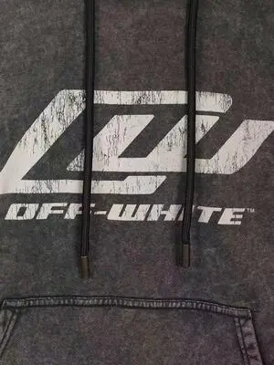 Off-White Logo-detail Hoodie - Grey