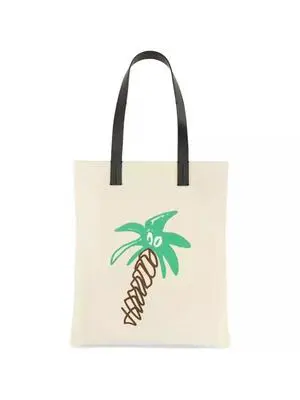 Palm Angels Palm Tree-print Canvas Tote