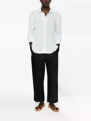 120% Lino Collared Shirt - Blue