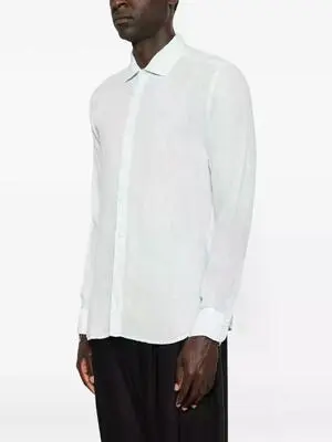 120% Lino Collared Shirt - Blue