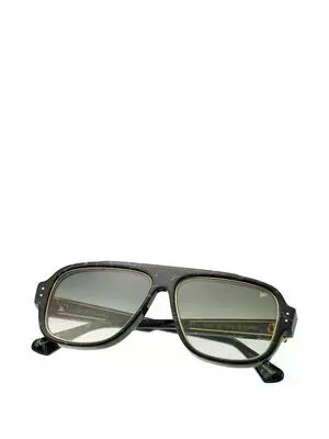 VINTAGE FRAMES COMPANY Billionaire 2 Marble Pilot-frame Sunglasses - Green