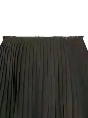 AMOMENTO Pleated Midi Skirt - Brown