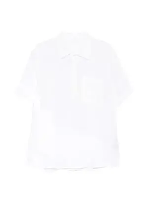 120% Lino Pocket Polo T-shirt - White
