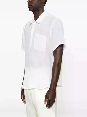 120% Lino Pocket Polo T-shirt - White
