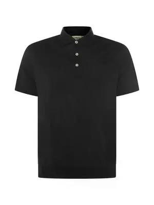 Altea Half-button Polo Shirt - Black