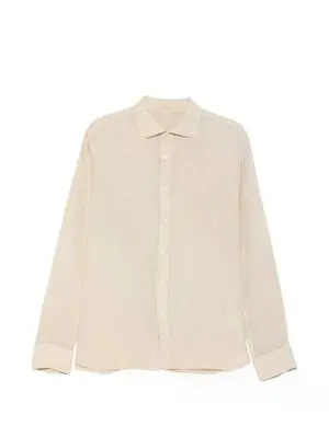 120% Lino Buttoned Long-sleeve Shirt - Neutrals