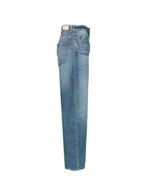 ICON DENIM LOS ANGELES Bea Wide-leg Low-waist Jeans - Blue