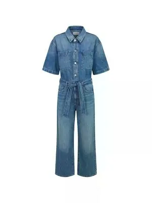 ICON DENIM LOS ANGELES Duna Belted Denim Jumpsuit - Blue
