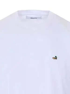 EDMMOND STUDIOS Duck-embroidered Crew-neck T-shirt - White