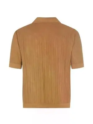 LARDINI Ribbed Buttoned Shirt - Brown