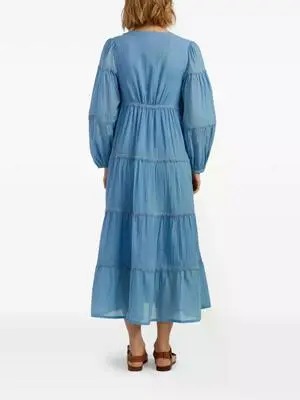 Chinti & Parker V-neck Midi Dress - Blue