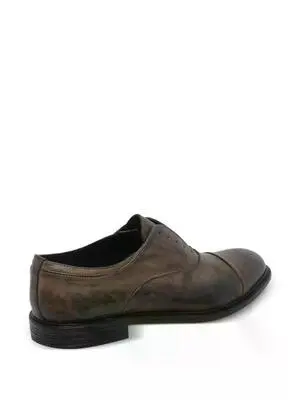 PAWELK'S Leather Derby Shoes - Brown