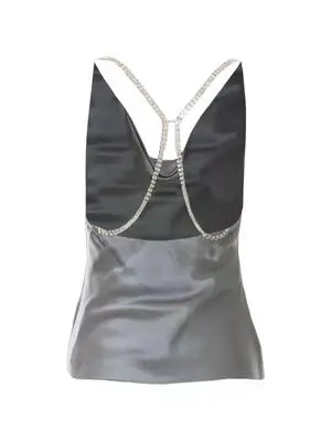 Patrizia Pepe Crystal-embellished Top - Grey