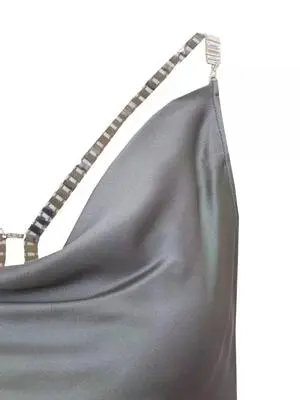 Patrizia Pepe Crystal-embellished Top - Grey