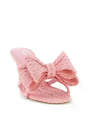 Mach & Mach Le Cadeau Woven Bow-detail Sandals - Pink