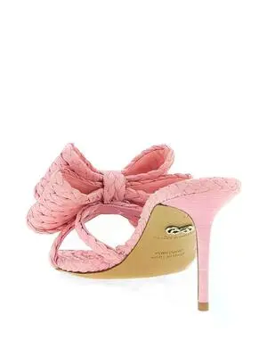 Mach & Mach Le Cadeau Woven Bow-detail Sandals - Pink