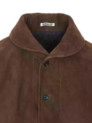 Auralee Suede Button-up Jacket - Brown